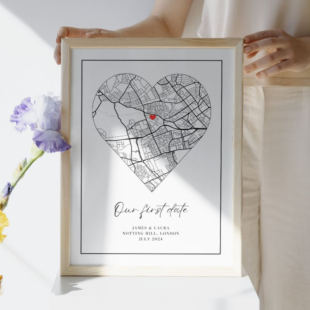 Where We Met Map | Custom Map Print | Personalised Gift – Your Perfect ...